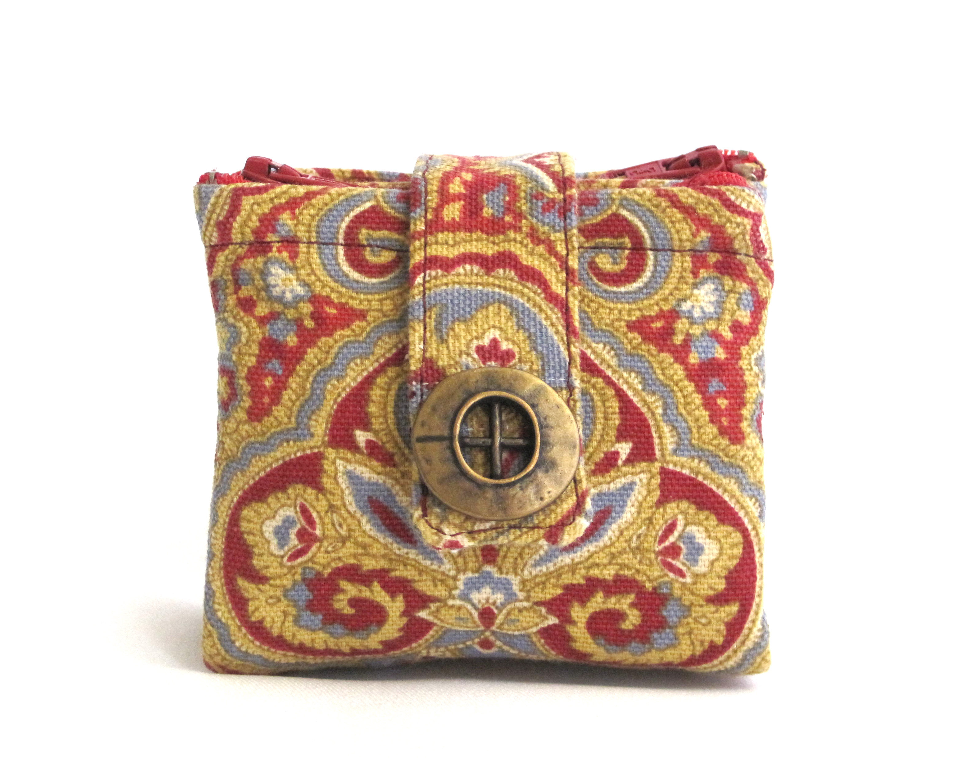 Wallet, Pouch, Ipod Holder, Coin Purse, Red, Gold on Luulla